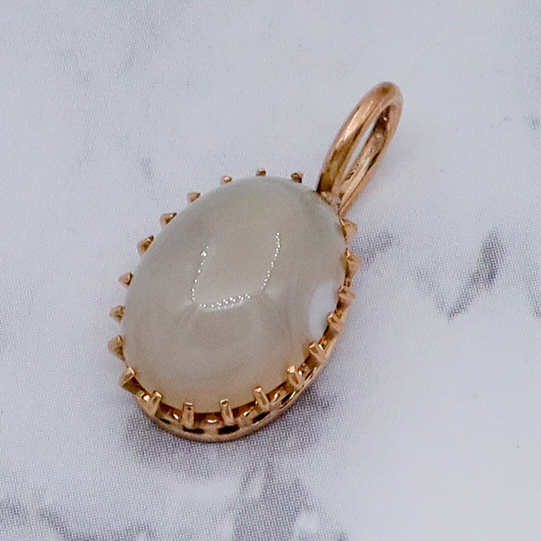 Antique Victorian 10k Gold & Milky Agate Stick Pin Conversion Pendant ...
