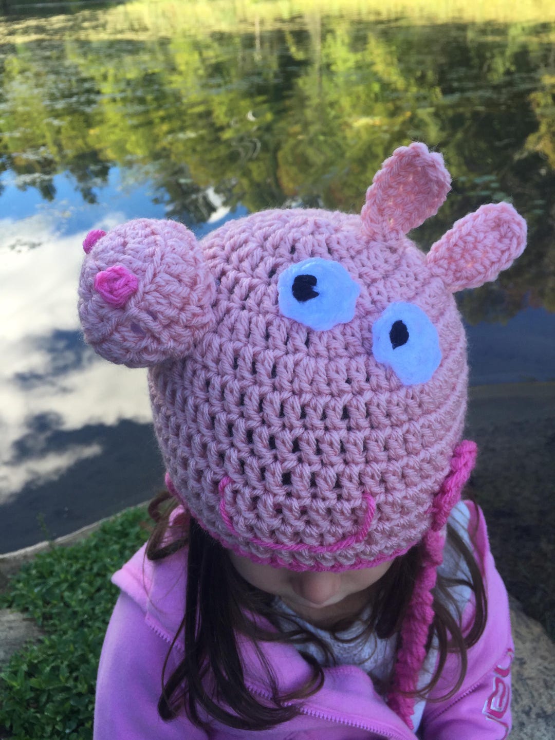 Crocheted Peppa Pig Hat | Peppa Pig Hat | George Hat | Peppa Hat | Pig ...