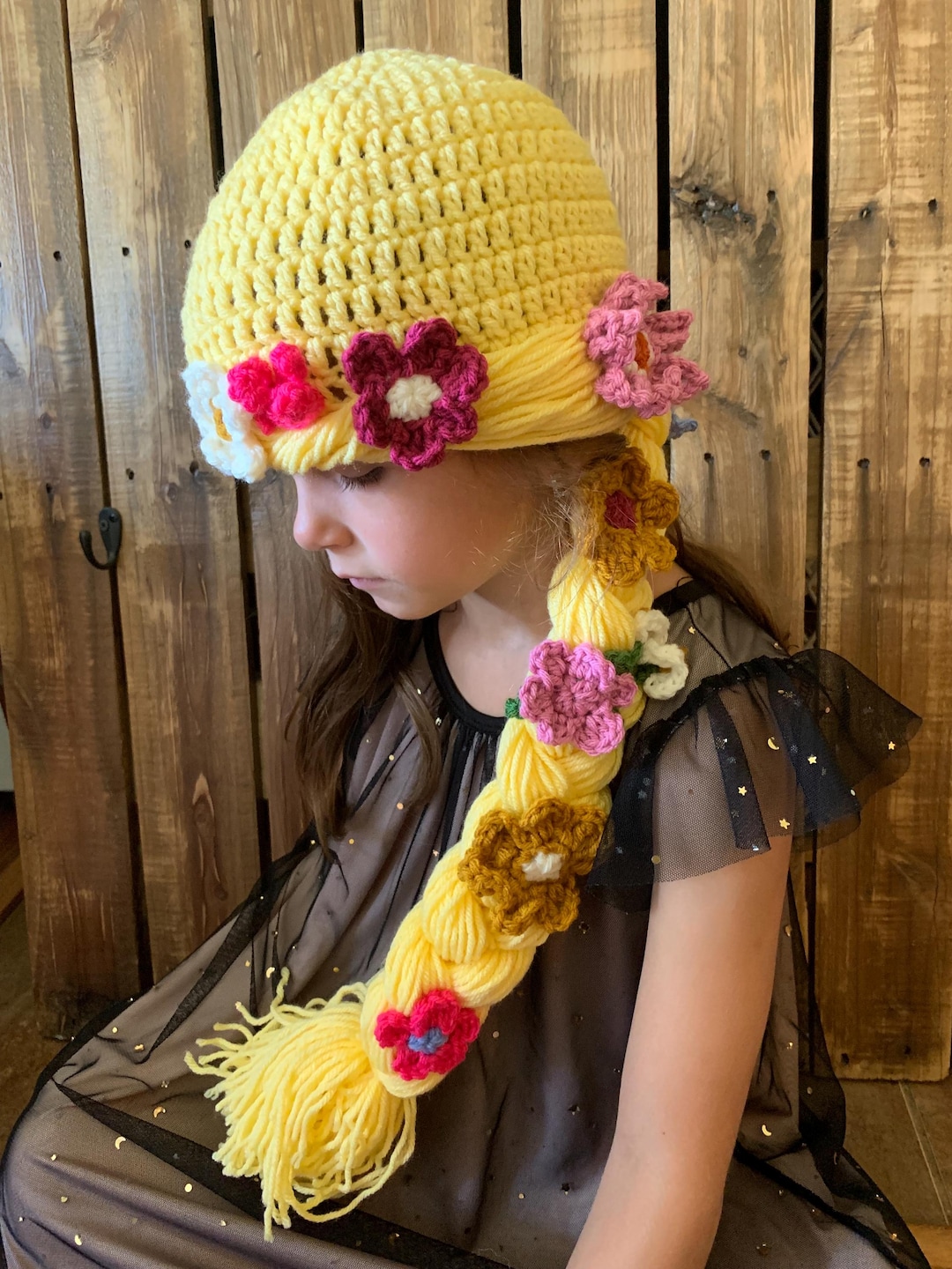 Crocheted Rapunzel Hat | Princess Hat | Children’s Hat | Winter Hat ...