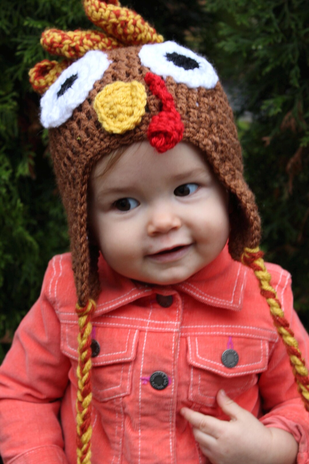 Goofy Gobbler Hat | Turkey Hat| Crocheted Turkey Hat | Thanksgiving ...