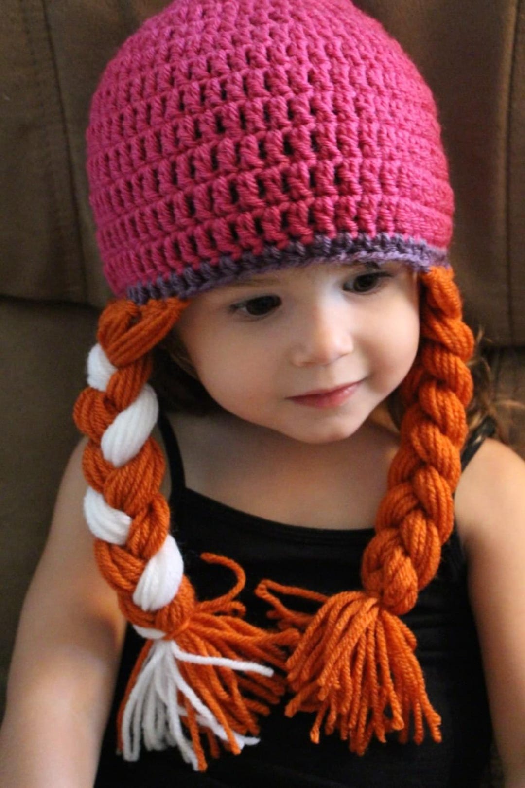 Crocheted Anna Hat | Frozen Hats| Halloween Hat | Crocheted Hat | Anna ...