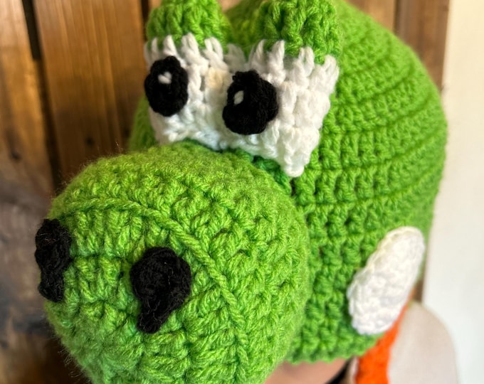 Crochet Yoshi Outfit -girl, Yoshi Baby Costume, Super Mario Inspired ...