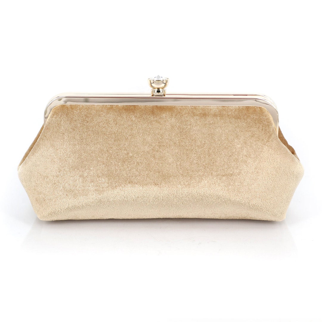 Champagne Velvet Clutch Bag, Personalized Wedding Photo Gift for Mother ...