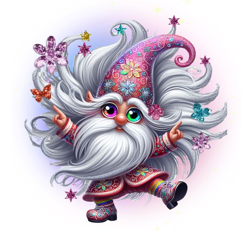Groovy Dancing Gnome Clipart Bundle (digital Download) - Etsy