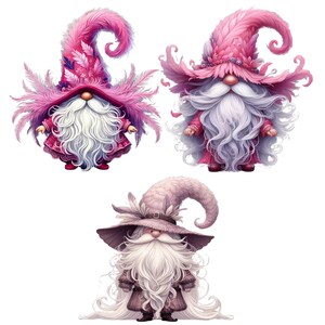 24 Piece Fancy Gnome Clipart Bundle: Whimsical Pngs (digital Download ...