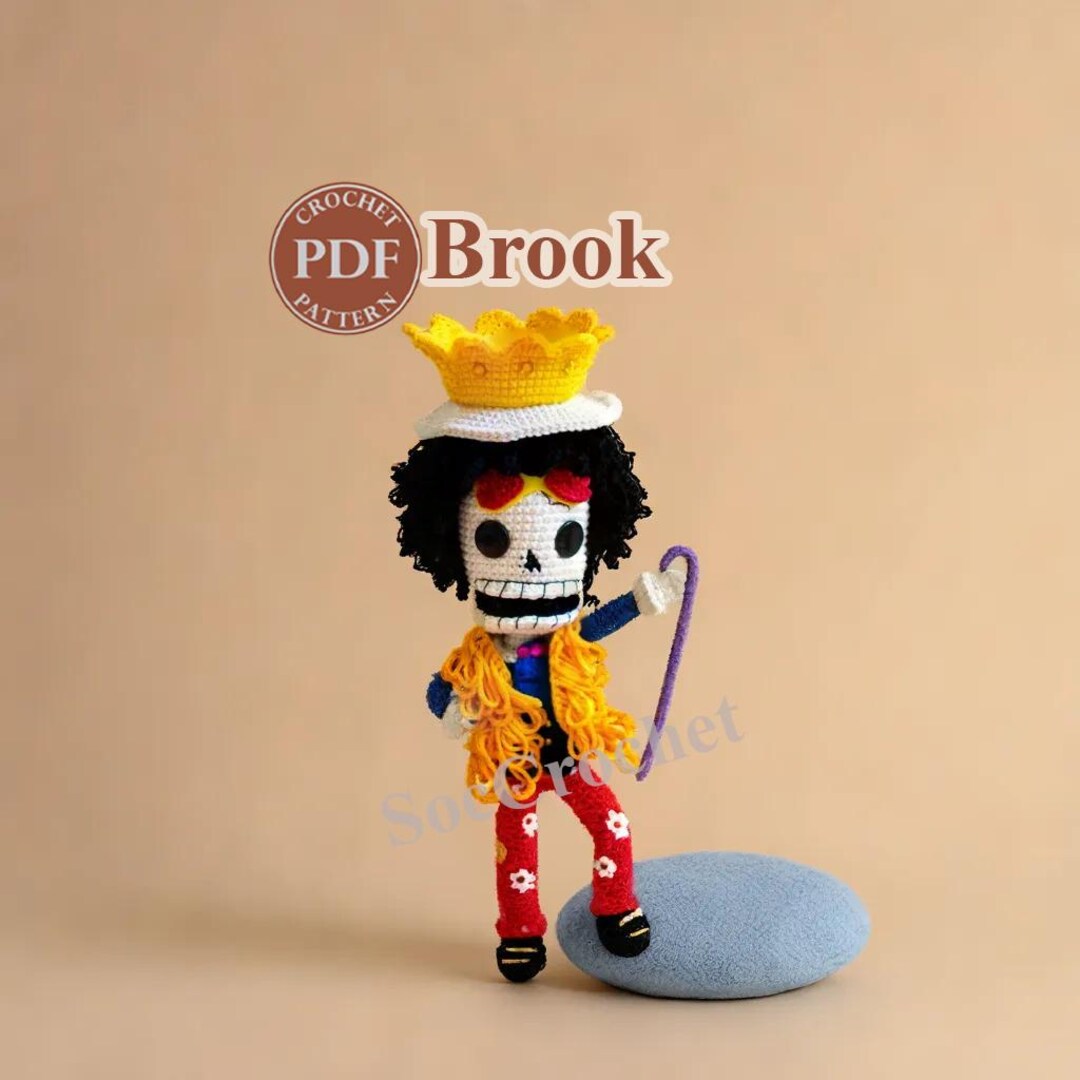 Crochet Brook Pattern, Brook Amigurumi, Brook Crochet Doll, Toy Manga ...
