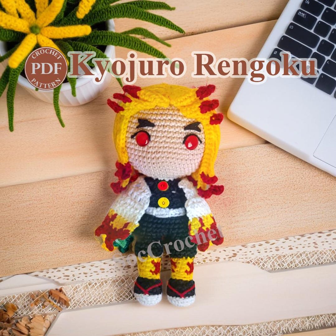 Kyojuro Rengoku Crochet Pattern, Kyojuro Rengoku Amigurumi, Kyojuro ...