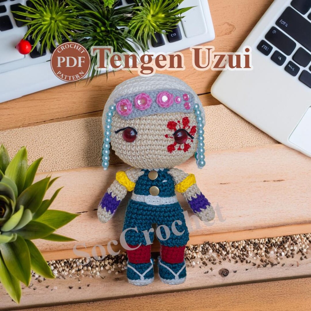 Tengen Uzui Crochet Pattern, Tengen Uzui Amigurumi, Tengen Uzui Crochet ...