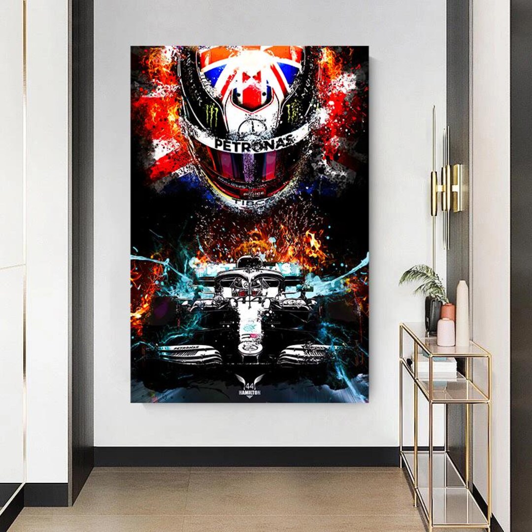 Canvas F1 Formula 1 Lewis Hamilton Art Pictures Wall Pictures - High ...