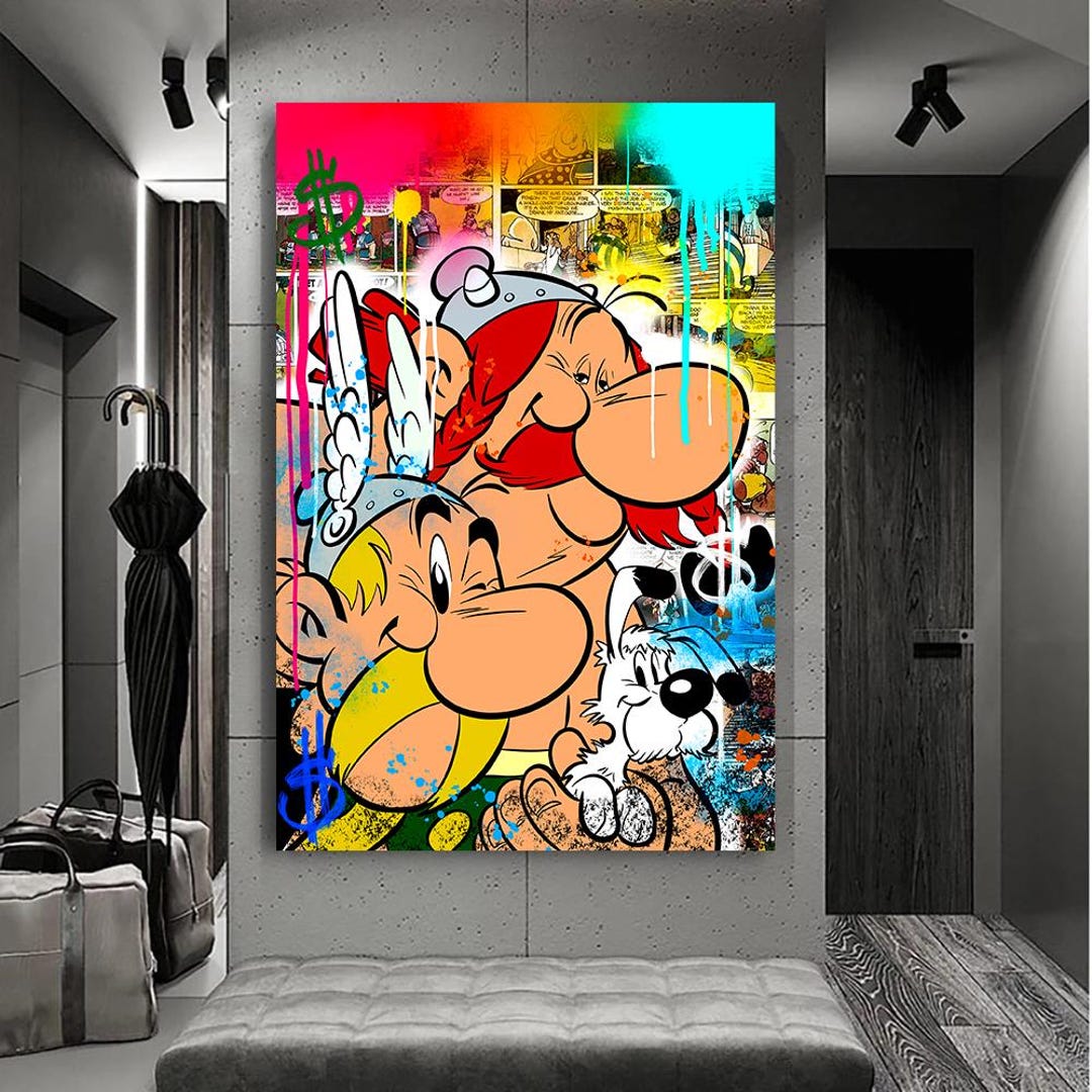 Canvas Pop Art Asterix Obelix Art Pictures Wall Pictures - High Quality ...