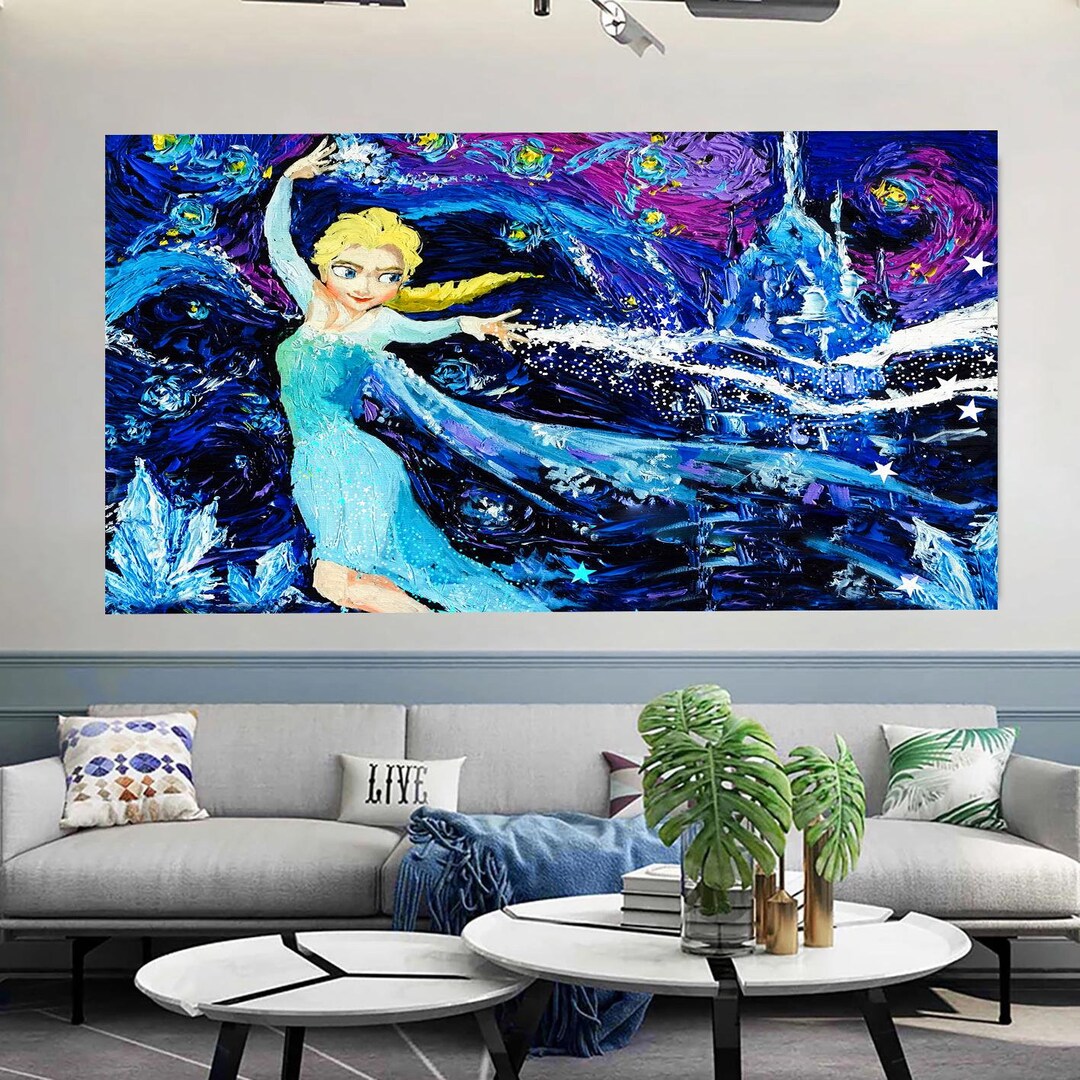 Canvas Pop Art Frozen Elsa Ice Art Pictures Wall Pictures - High ...