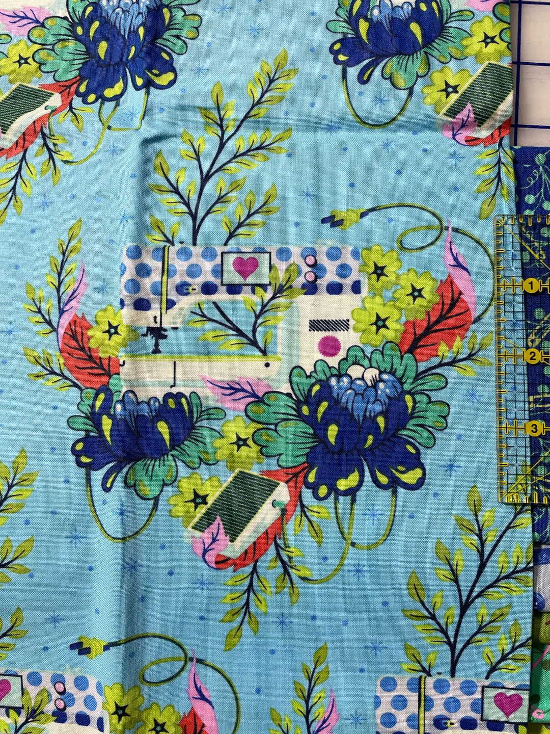 Tula Pink Homemade Pedal to Medal, Blue Free Spirit Cotton Print ...