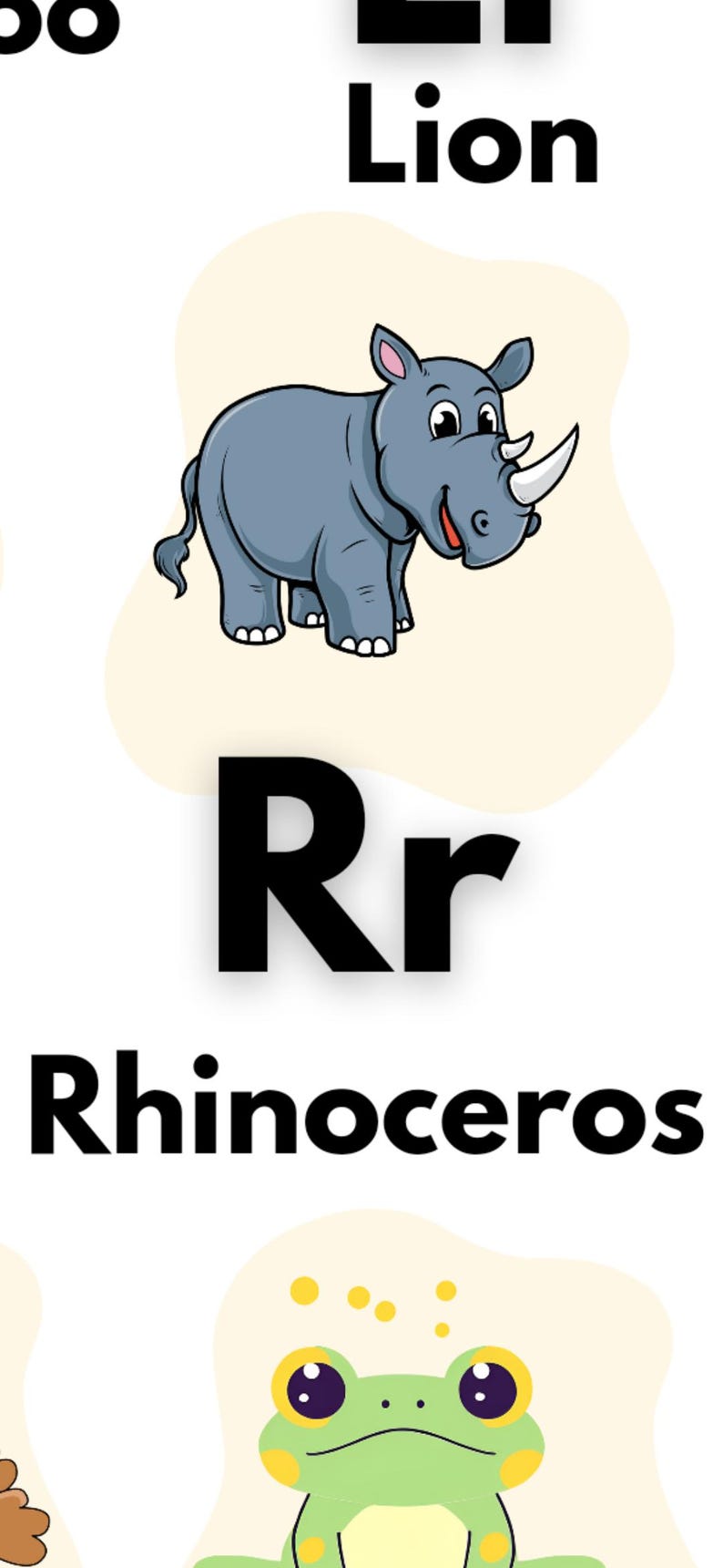 Kids Safari Animal Alphabet Poster - Teacher Learning Tool - Etsy