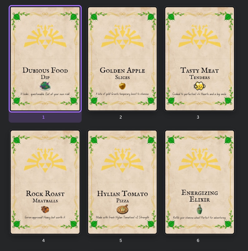 Zelda Birthday Themed Food Labels - Etsy