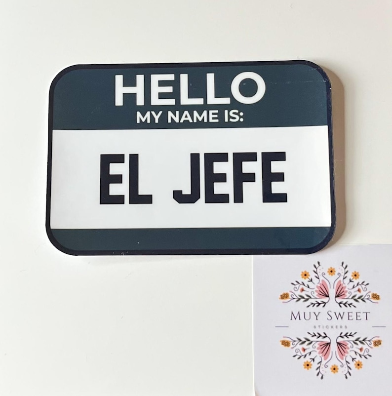 El Jefe Sticker: Spanglish Vinyl Decal for Laptop, Water Bottle - Etsy