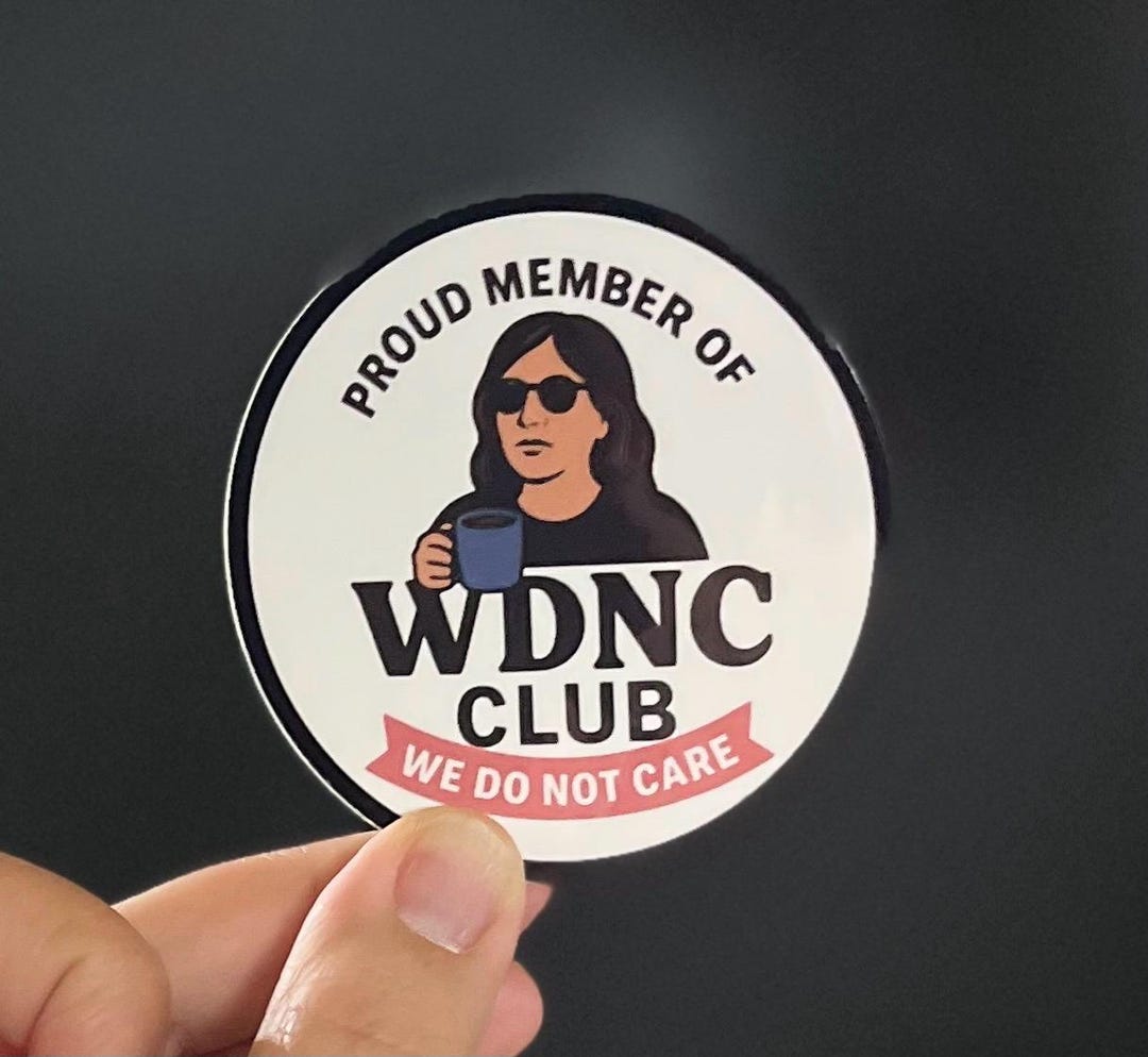 WDNC Club Vinyl Sticker: Funny Anti-social Meme Decal - Etsy
