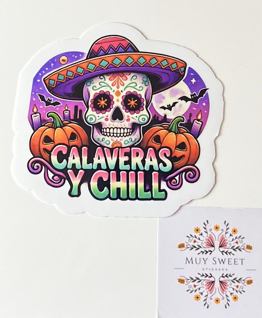 Calaveras Y Chill Sticker – Dia De Los Muertos Sugar Skull, Latinx ...