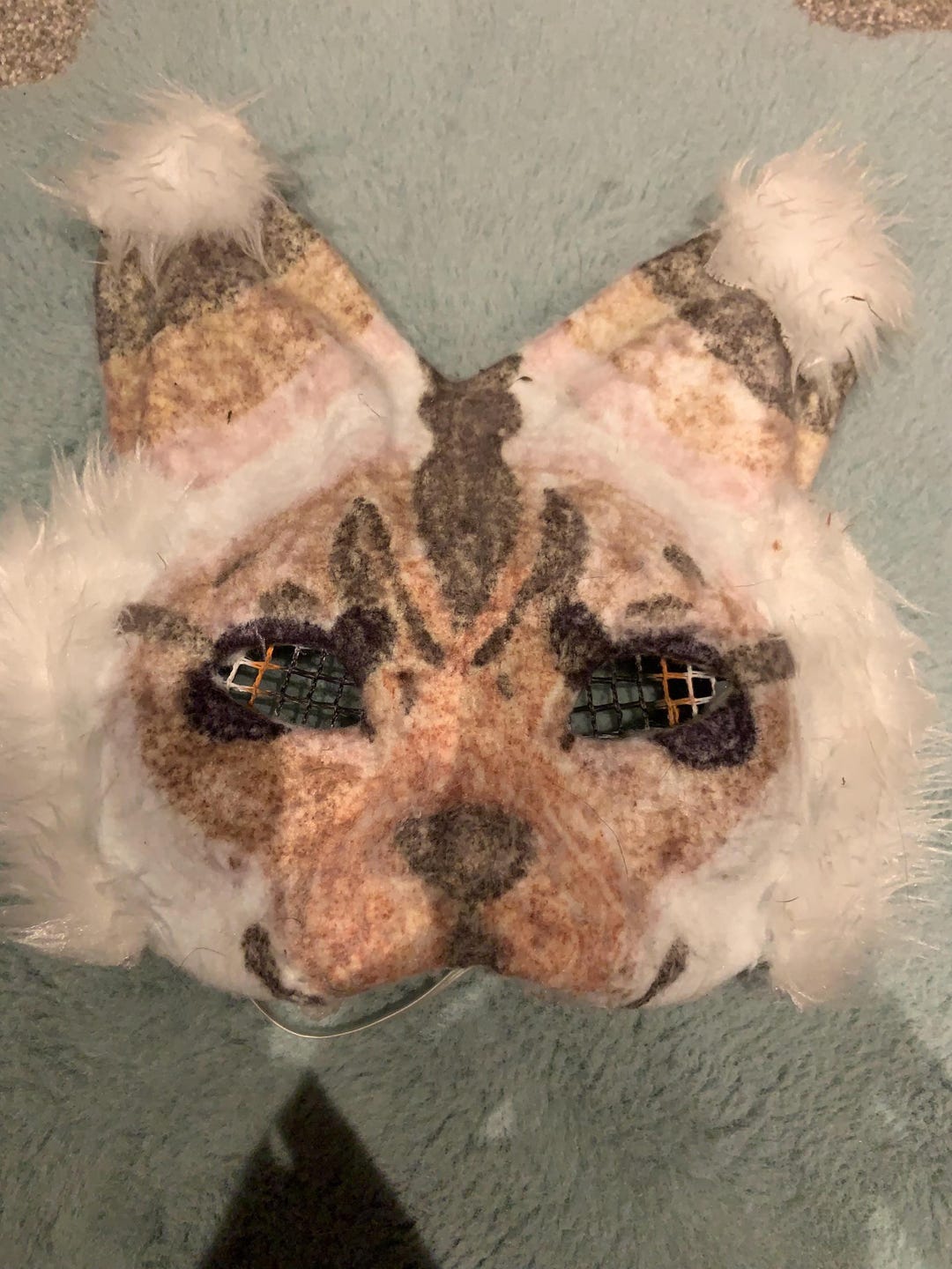 Light Brown Siamese Ragdoll Cat Therian / Furry Mask With Brown Eyes ...