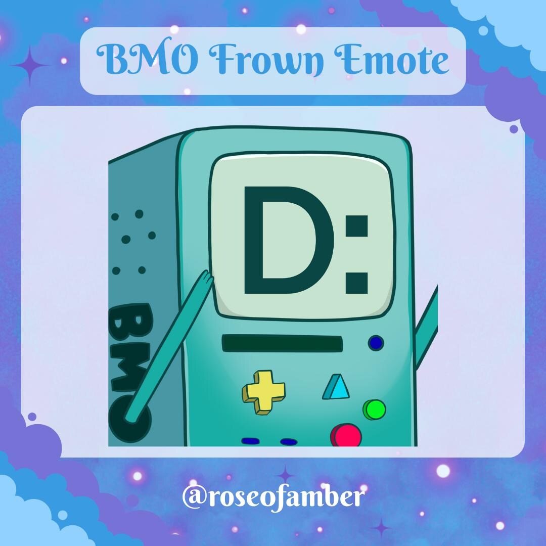 BMO Frown D: Emote Adventure Time - Etsy