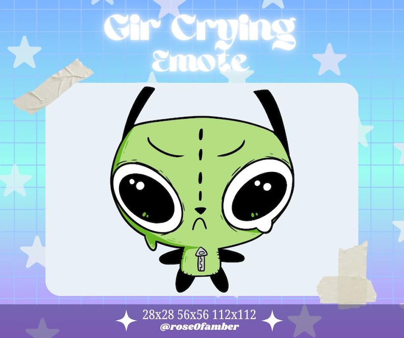 Gir Invader Zim Crying Emote - Etsy