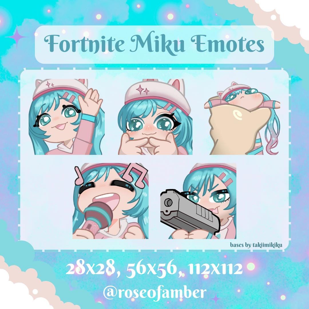 Hatsune Miku Fornite Emote Bundle - Etsy