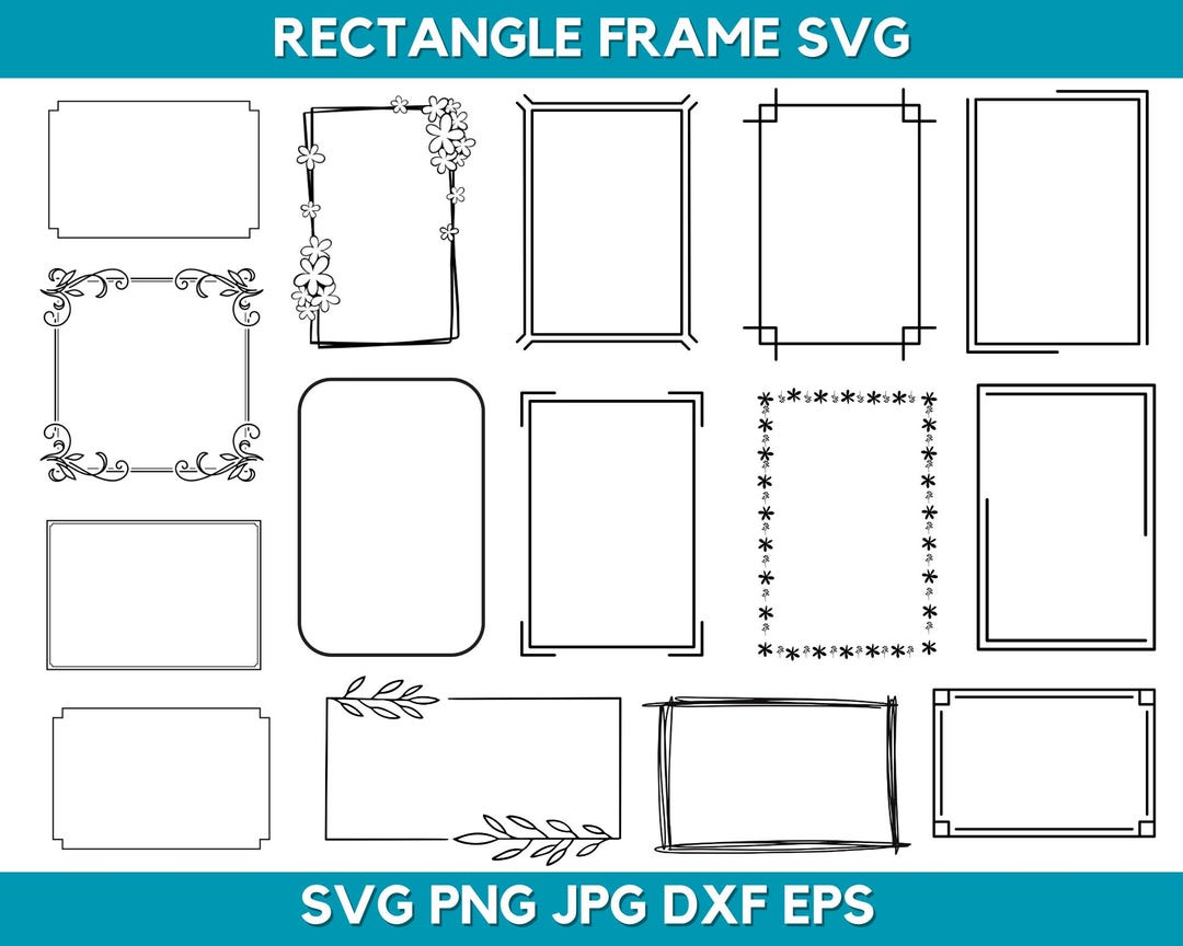 15 Rectangle Frame Svg, Rectangle Frame Png, Rectangle Clipart, Frames ...