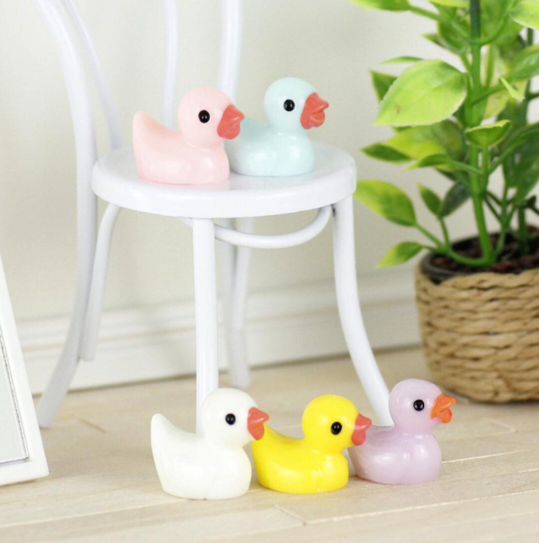 Dollhouse Miniature Rubber Duckies Set of 5 - Etsy