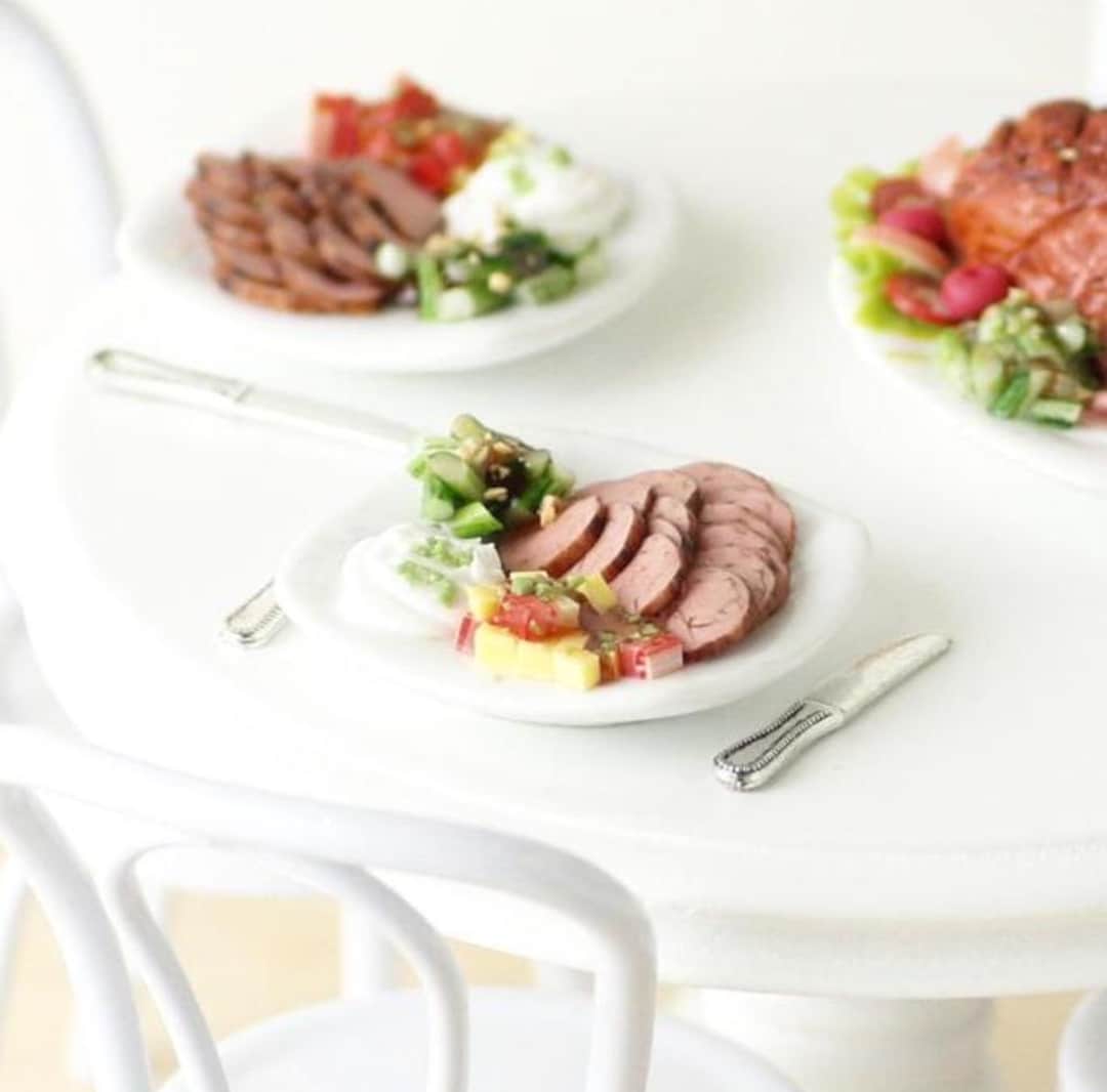 Dollhouse Miniature Roast Beef Dinner 1:12 Scale - Etsy