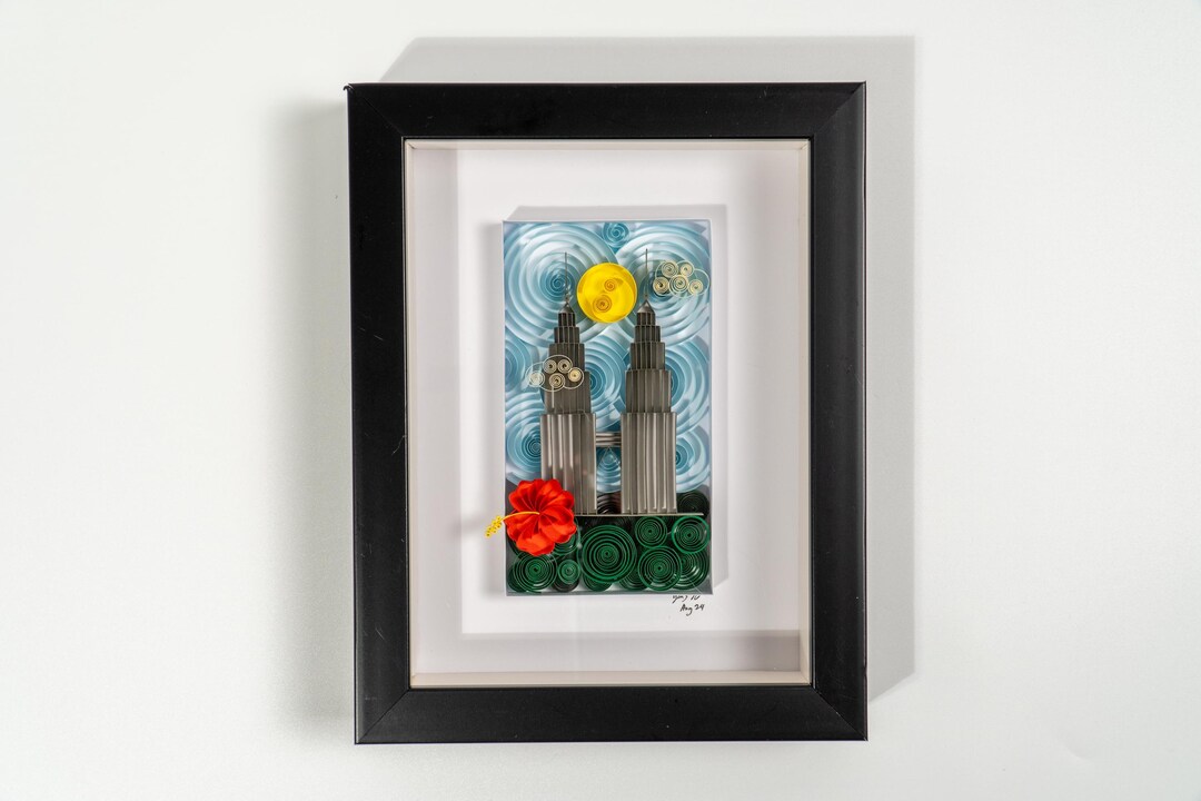 KLCC, Petronas Twin Towers, Malaysia - Paper Quilling Landmark - Unique ...