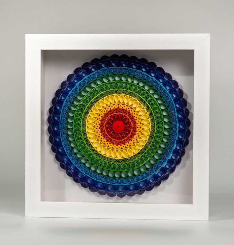 Multi Colour Mandala Paper Quilling Art Home Decor Unique Handmade Gift ...