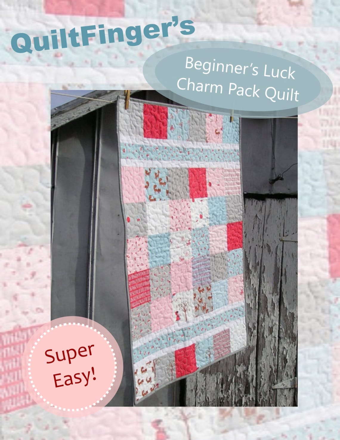 Baby Quilt Pattern "beginner's Luck" Easy Charm Pack Quilt PDF Download ...