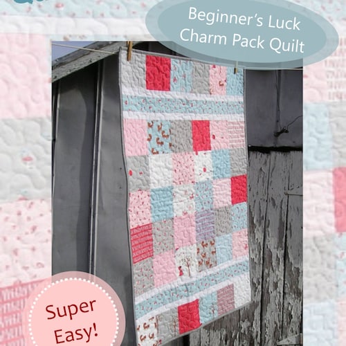 Baby Quilt Pattern beginner's Luck Easy Charm - Etsy