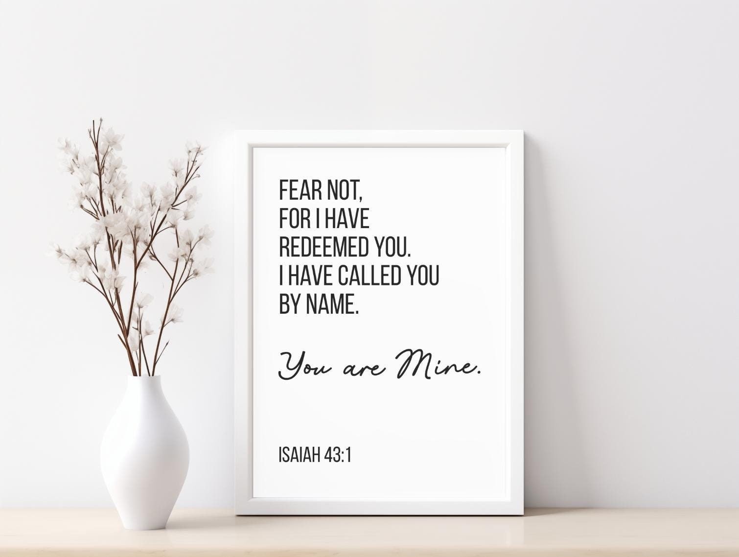 Isaiah 43:1 Digital Print | Bible Wall Decor | Scripture Verse ...
