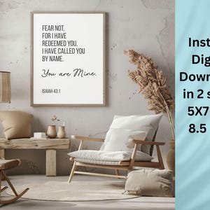 Isaiah 43:1 Digital Print | Bible Wall Decor | Scripture Verse ...