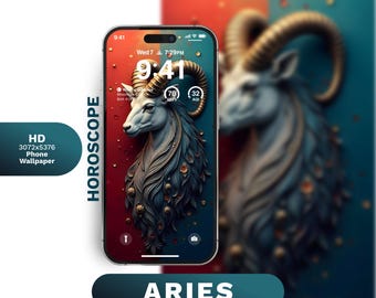 Aries Zodiac Phone Wallpaper – Digital Download Celestial Art - Etsy