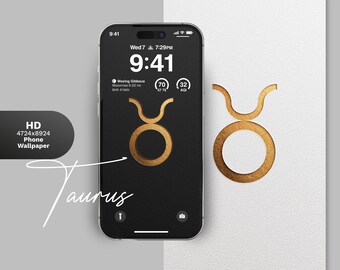 Taurus Zodiac Phone Wallpapers | Black & White Astrology Digital ...