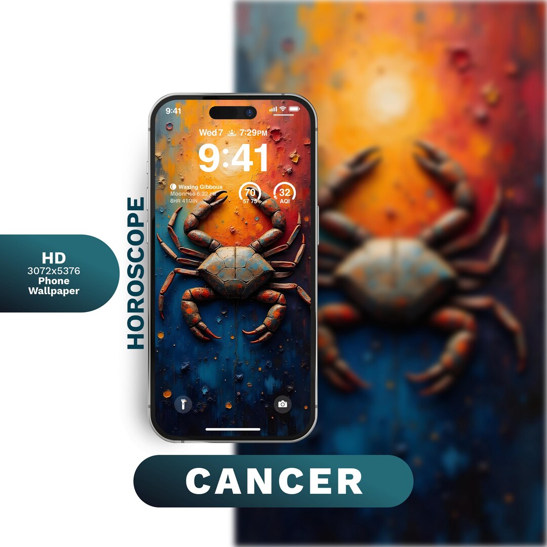 Cancer Zodiac Phone Wallpaper – Digital Download Celestial Art - Etsy