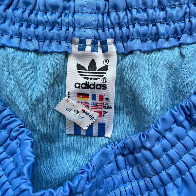 Vintage Adidas Glanz Nylon Sprinter Shorts - 80s Retro Running - Blue ...