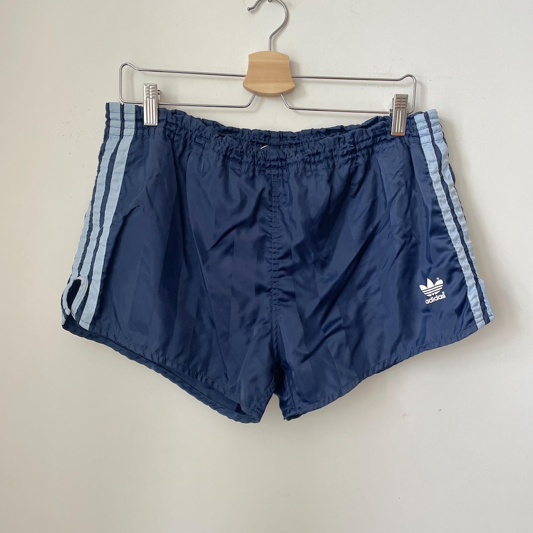 Vintage Adidas Glanz Nylon Sprinter Shorts - 80s Retro Running - Blue ...