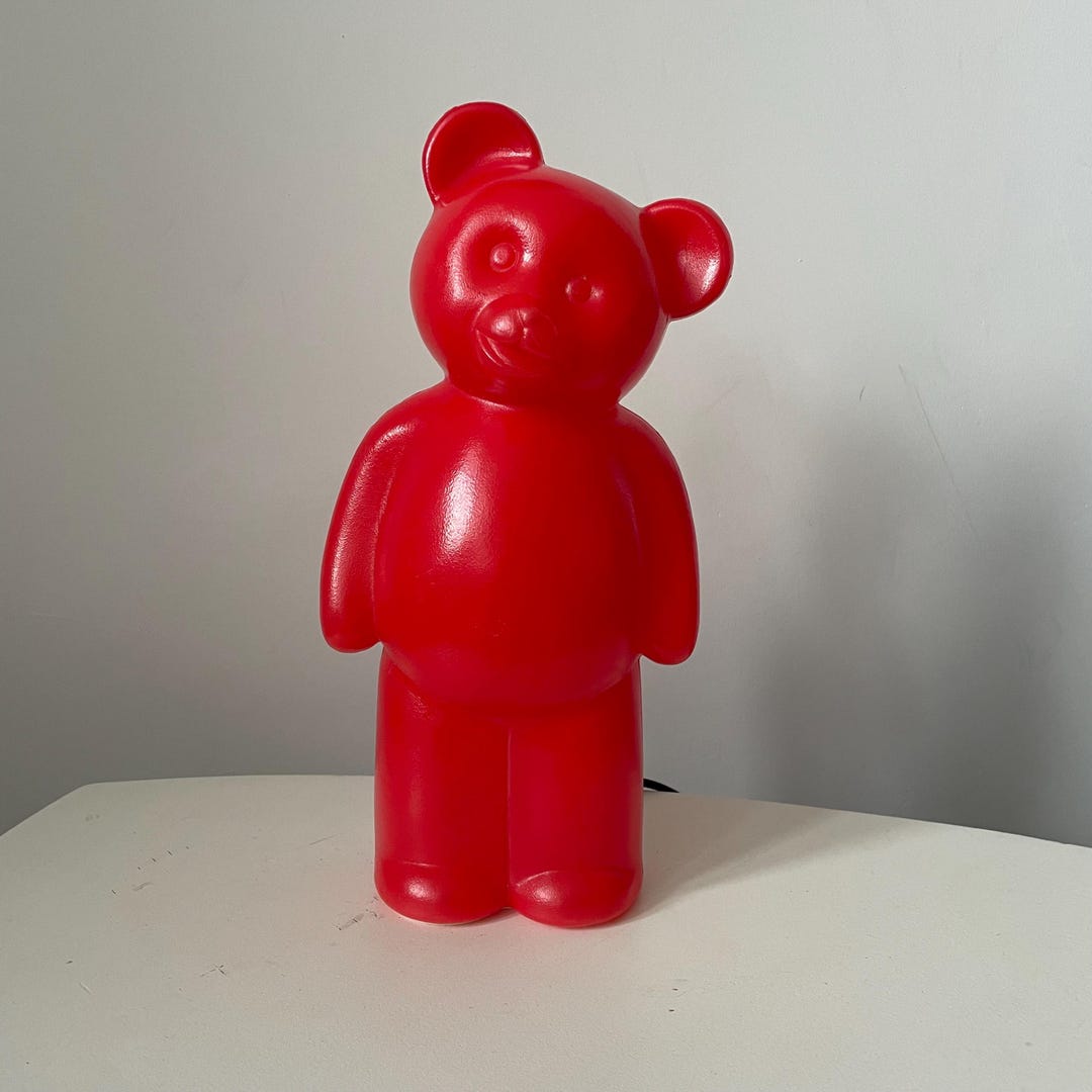 Red Table, POP ART Plastic Bear Lamp, Night Light, CL06-1 From Blick ...