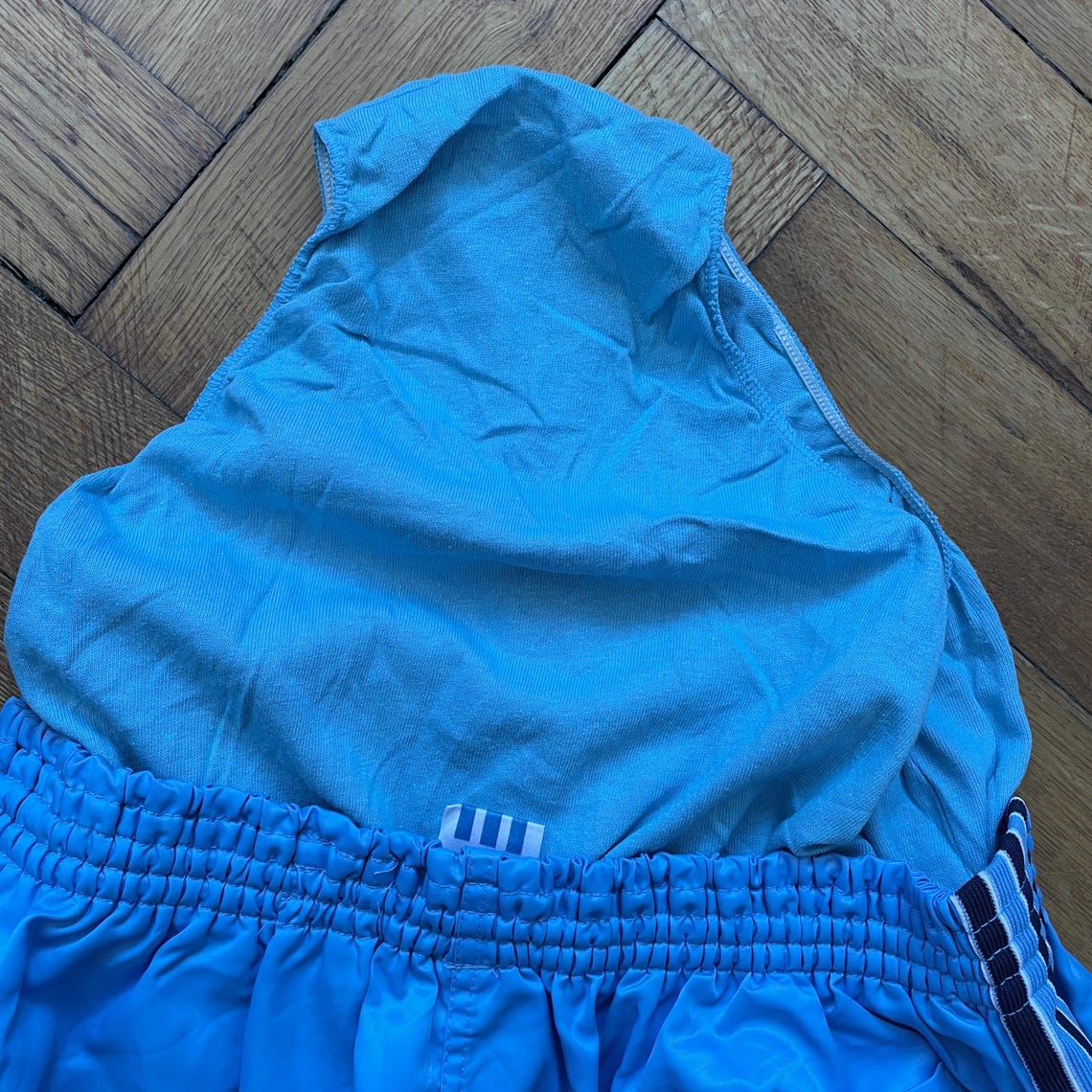 Vintage Adidas Glanz Nylon Sprinter Shorts - 80s Retro Running - Blue ...