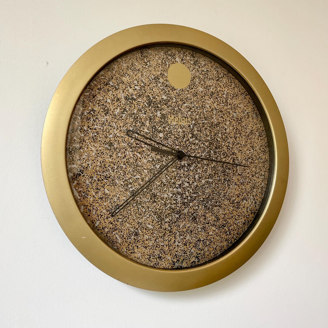 Vintage Minimalistic 80s Wall Clock by Mebus, Postmodern Style Mebus ...