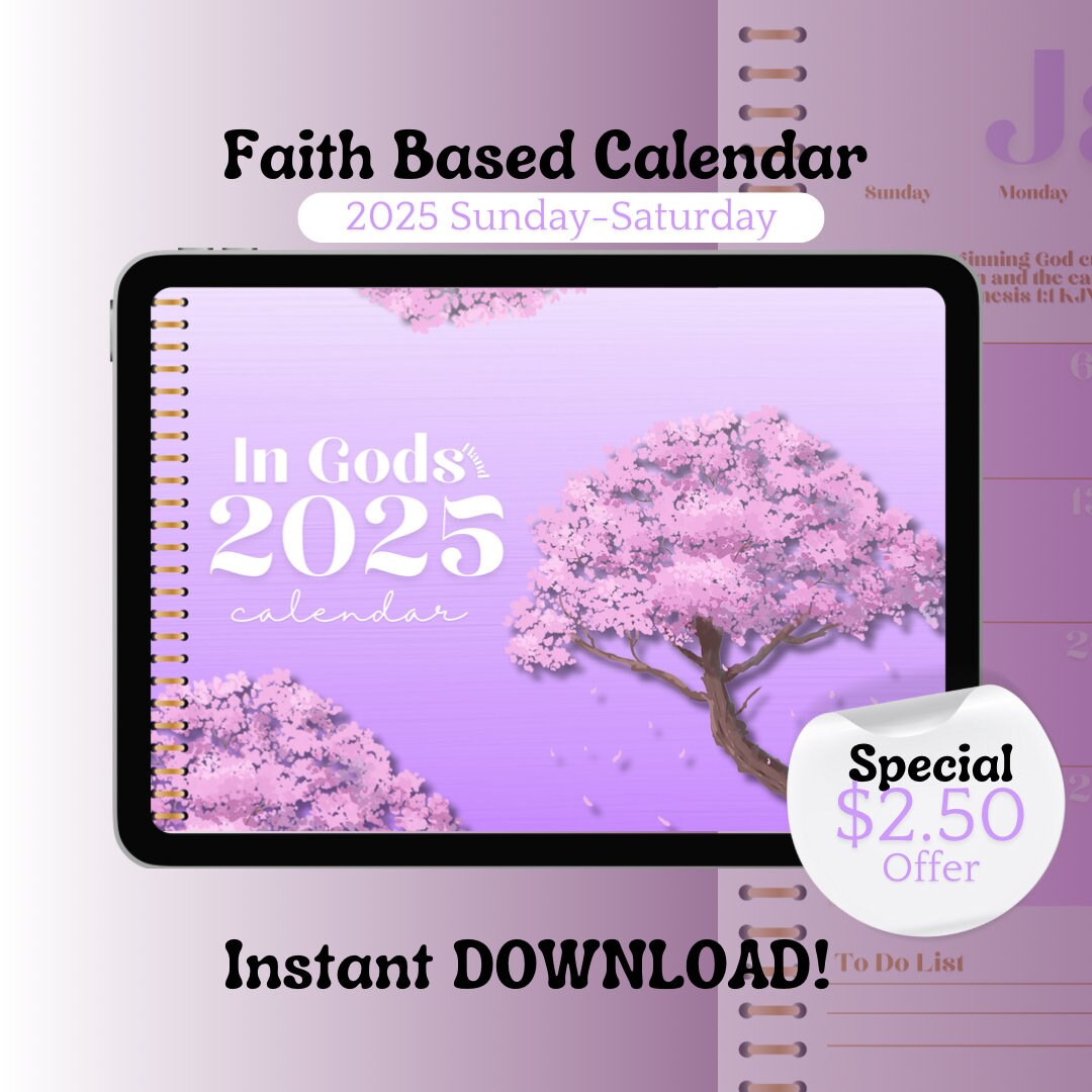 2025 Faith Based Digital Calendar and Organizer - Etsy