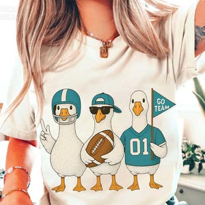 Funny Football Goose Bundle Png, Retro Football Png, Game Day Png ...