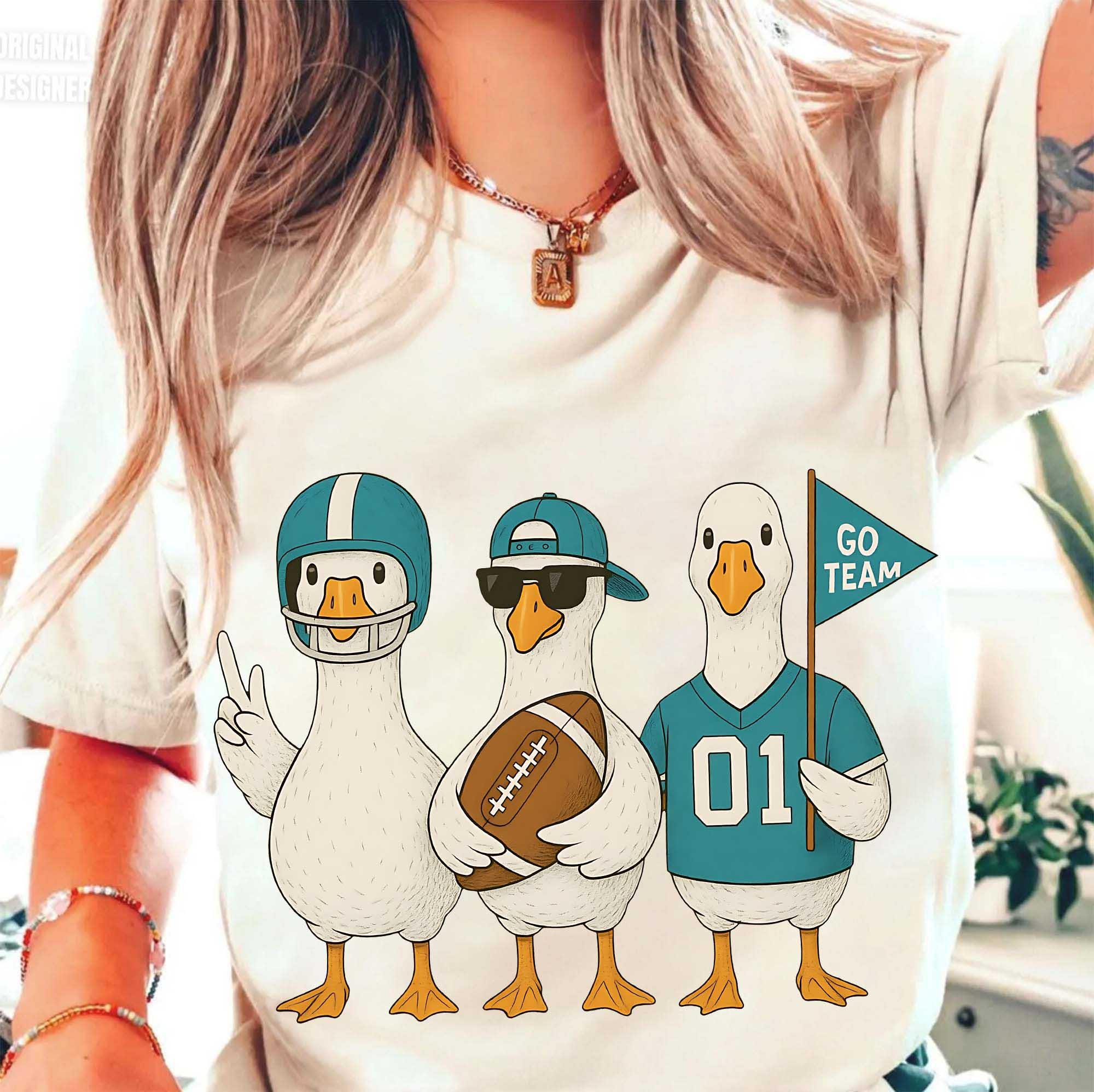 Funny Football Goose Bundle Png, Retro Football Png, Game Day Png ...