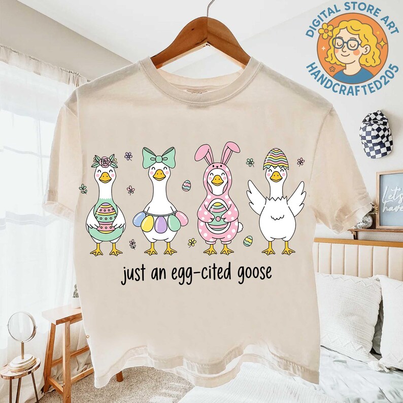 Just an Egg-cited Goose Png, Goose Easter Png, Coquette Egg Png ...