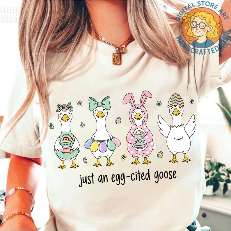 Just an Egg-cited Goose Png, Goose Easter Png, Coquette Egg Png ...