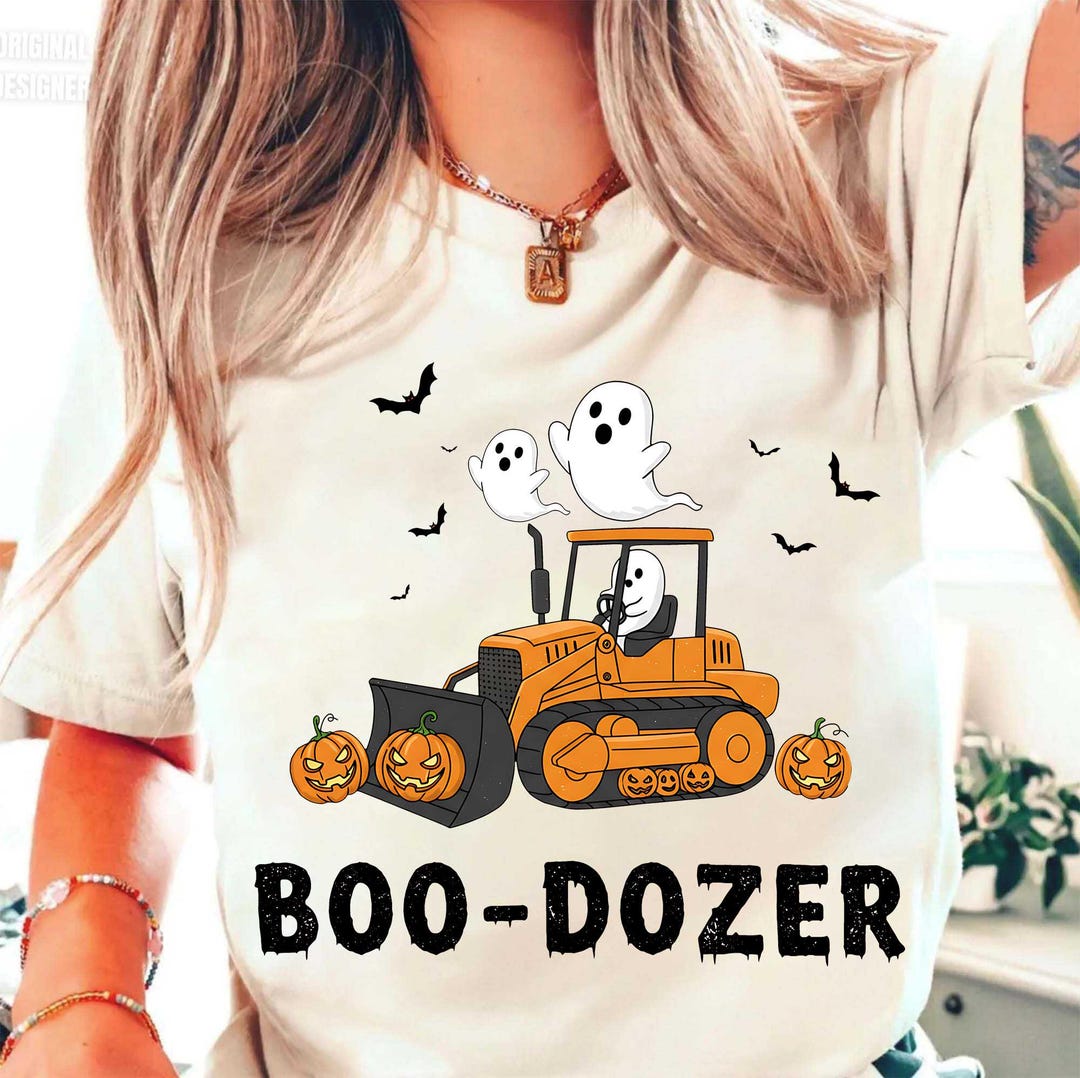Boo-dozer Ghost Png, Retro Halloween Png, Boy Fall Png, Halloween Kid ...