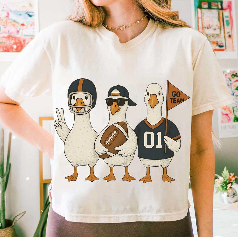 Funny Football Goose Bundle Png, Retro Football Png, Game Day Png ...