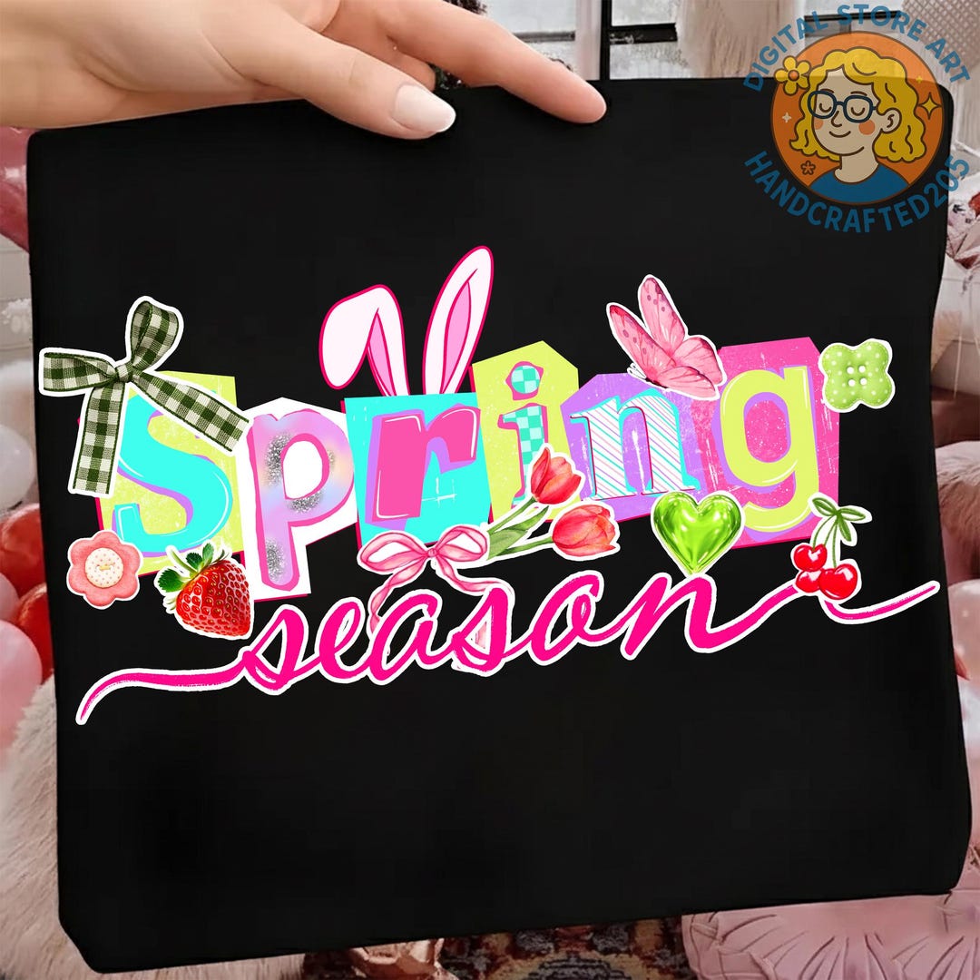 Spring Season Png, Spring Coquette Bow PNG, Preppy Spring Png, Spring ...